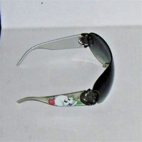 Rare Rimless Scull Roses Metal Fun Sexy Sunglasses Gem