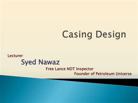 Casing Design Pptx