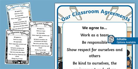 New Our Classroom Agreements Display Poster Twinkl