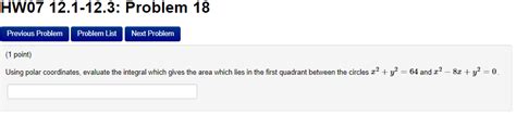 solved hw07 12 1 12 3 problem 18 previous problem problem
