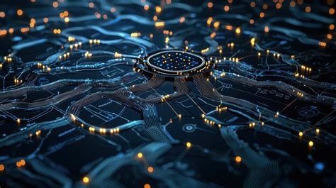 A Detailed Closeup Of A Machine Learning Algorithm Visualized As A