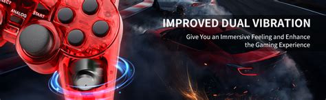 Funcilit Wired Controller For Ps2 Double Shock Vibration Twin Shock Gamepad For