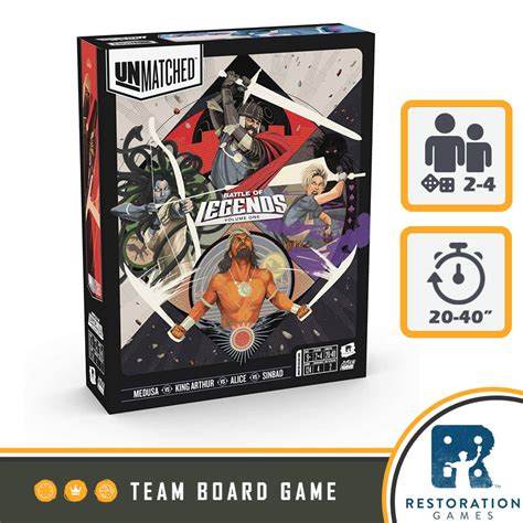Unmatched Battle Of Legends Vol 1 Team Board Game