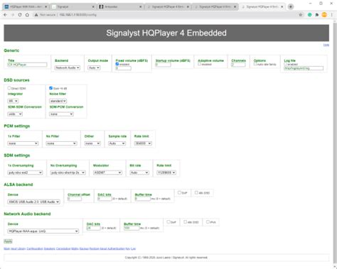 Aqua Linq Network Interface Part 2 Hqplayer Module Hfa The Independent Source For Audio