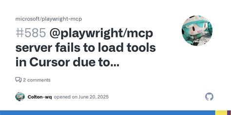 Playwrightmcp Server Fails To Load Tools In Cursor Due To Importassertions Warning · Issue