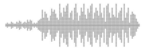 Sound Frequency Waves Analog Curved Signal Vector Image