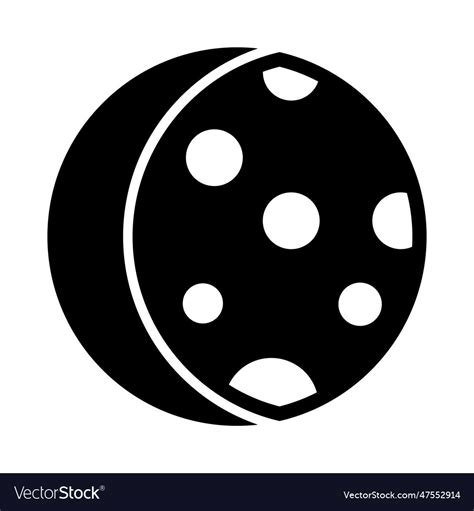 Lunar Eclipse Glyph Icon For Personal Royalty Free Vector