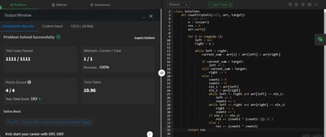 160daysofcode codingchallenge geeksforgeeks dsa twopointers