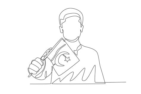 A Man Shows A Small Pakistani Flag Vector Art At Vecteezy