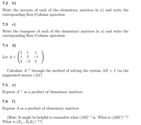 Solved Let A Be A 4 X 4 Matrix Using Elementary Matrices
