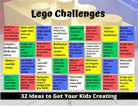 Lego Challenge Free Printable Lego Challenge