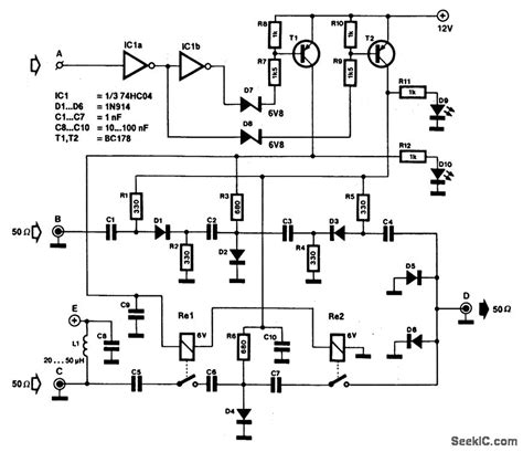 Electronic Antenna Selector Basic Circuit Circuit Diagram