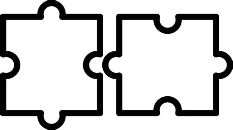 2 Puzzle Pieces Clip Art