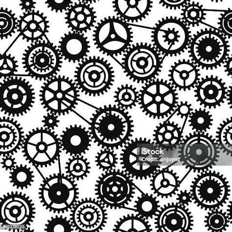 원활한 Cogs 배경기술 기계류에 대한 스톡 벡터 아트 및 기타 이미지 기계류 기어 기계 부분 배경 주제 Istock