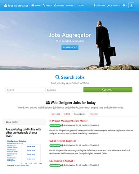 instant job search engine aggregator php script inkthemes