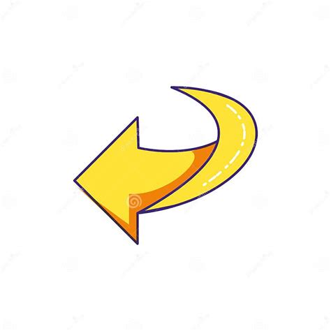 Arrow Indication Direction Isolated Icon Stock Illustration