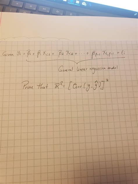solved for a multiple regression model how to prove that r2