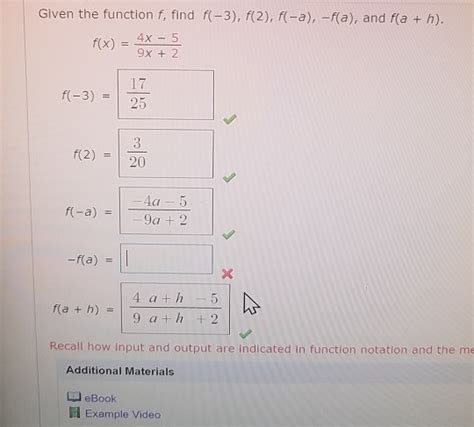 solved given the function f find f 3 f 2 f a f a