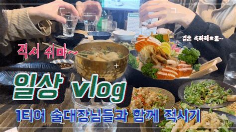 일상 Vlog 술 1티어 대장님들과 적시기 난 아파서 물 쨘 ㅠ Youtube