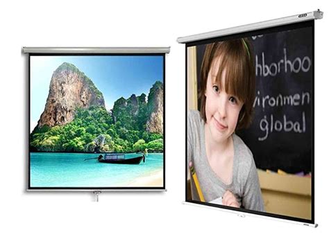 Wall Mounted Projector Screen Manual Feet Screen Sri Lanka HD Manual Display