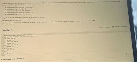 Solved According To The Following Grading Scale Score Values Ranging