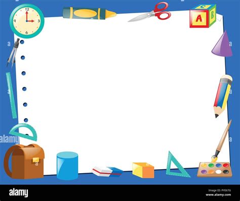 Diplomas Online School Frame School Border Cute School Supplies