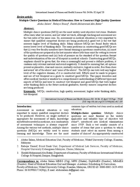 How To Construct High Quality Mcq Pdf Multiple Choice Test