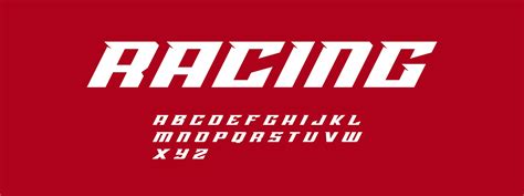 Racing Font Vector Aggressive Sportscar Fonts For Champions High