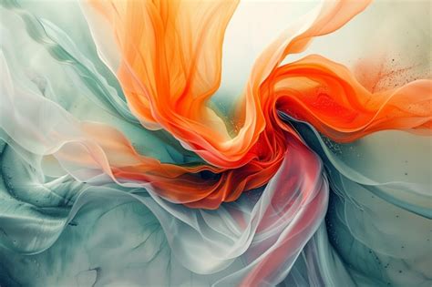 Liquid Ribbons Of Intense Color Weaving Through An Abstract Space