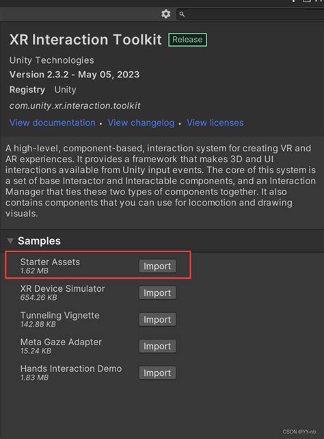 Unity Vr 开发教程 Openxrxr Interaction Toolkit 一 安装和配置 Csdn博客