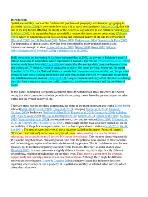 analysis for spatial accessibility assessment in urban environments a