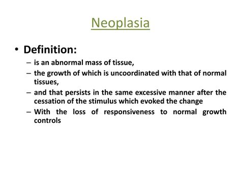 Ppt Neoplasia Powerpoint Presentation Free Download Id5648054
