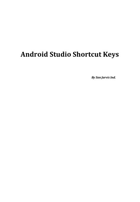 SOLUTION Android Studio Shortcut Keys Studypool