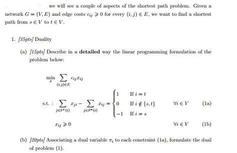 we will see a couple of aspects of the shortest path