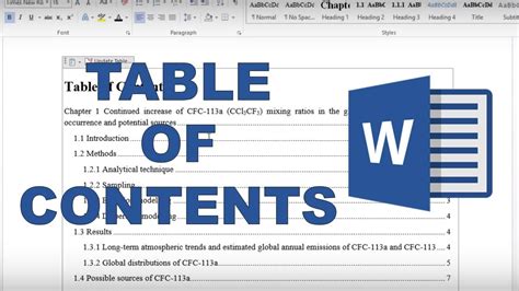 Create Table Of Contents In Word | Cabinets Matttroy