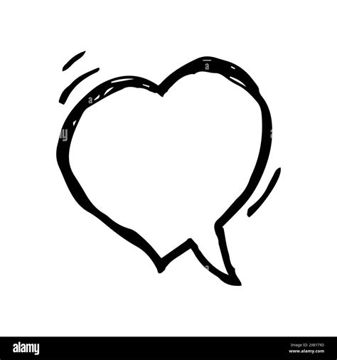 Sketch Speech Bubble. Hand drawn blank Speech Bubble. Dialog empty ...