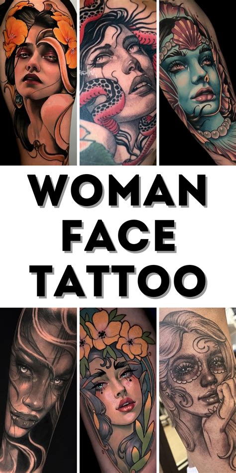 Woman Face Tattoo Design Ideas For Men And Women Featuring Realistic