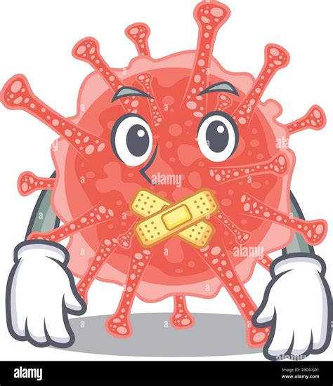 Oncovirus Cartoon Character Style With Mysterious Silent Gesture Stock