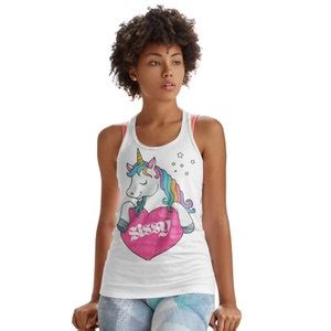 Unicorn Sissy Boy Tank Mens Femboy Shirt Fufu Clothing For Men Magical Unicorn Heart