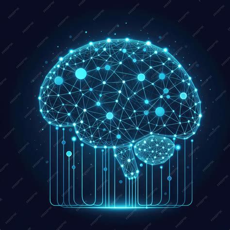 premium photo digital brain representation with interconnected nodes