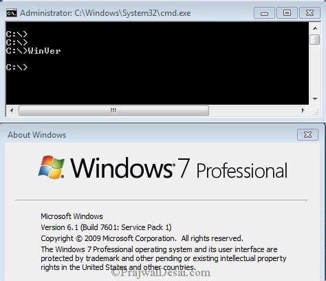 Get Windows OS Version Using Command Line