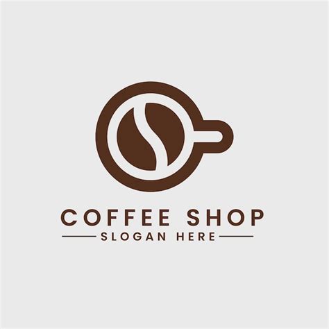 커피숍 로고 디자인 템플릿 프리미엄 벡터