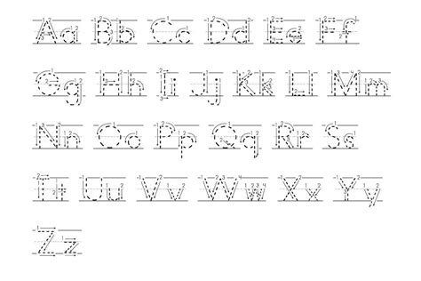 Letter Tracing Directional Arrows