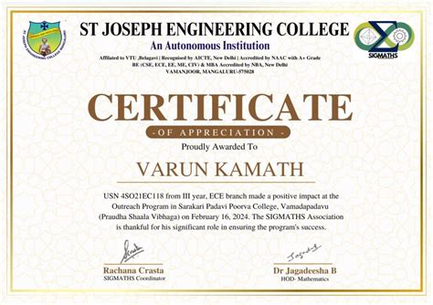 varun kamath on linkedin outreach sigmaths