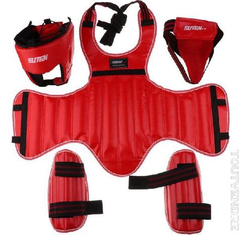 Set de protection pour thai combat boxing en cuir pu mousse en France ...