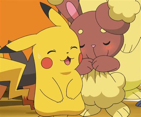 Pokemon Pikachu And Buneary Kiss