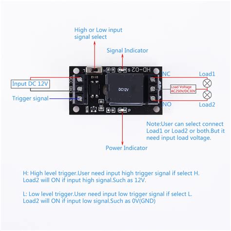 DC 12V 1 Channel Relay Module High Low Level Adjustable Trigger Board Optocoupler Isolated Output