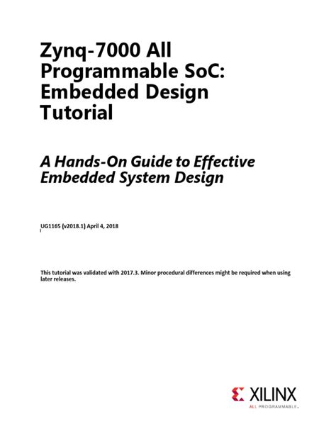 zynq7000 embedded design tutorial pdf embedded system electrical
