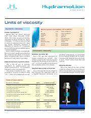 Understanding Viscosity: Units, Equivalents, and Examples | Course Hero