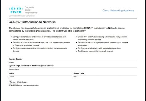 kumar gaurav on linkedin ccna networking certified cisco